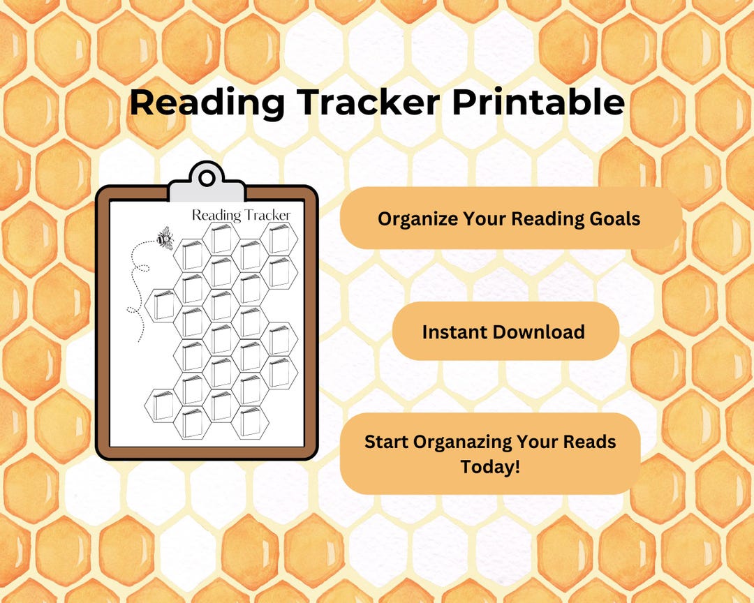 Buzz-worthy Reading Log Printable for Book Lovers - Etsy