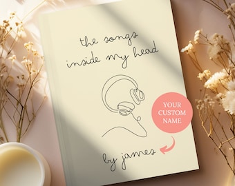 Personalized Lyric Journal Custom Songwriters Notebook Musician Song ...