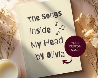 Personalized Lyric Journal Custom Songwriters Notebook Musician Song ...