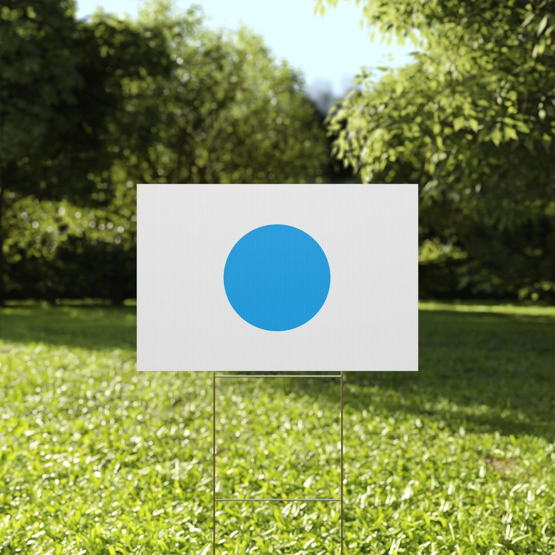 Blue Dot Yard Sign With a Blue Dot for Democratic Party Vote Blue Dot ...