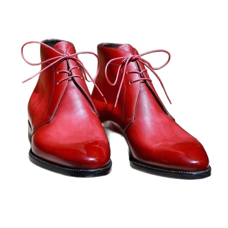 Red Chukka Boots - Etsy