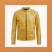 Handmade Leather Jacket Retro Style Jacket New Yellow Leather Jacket ...