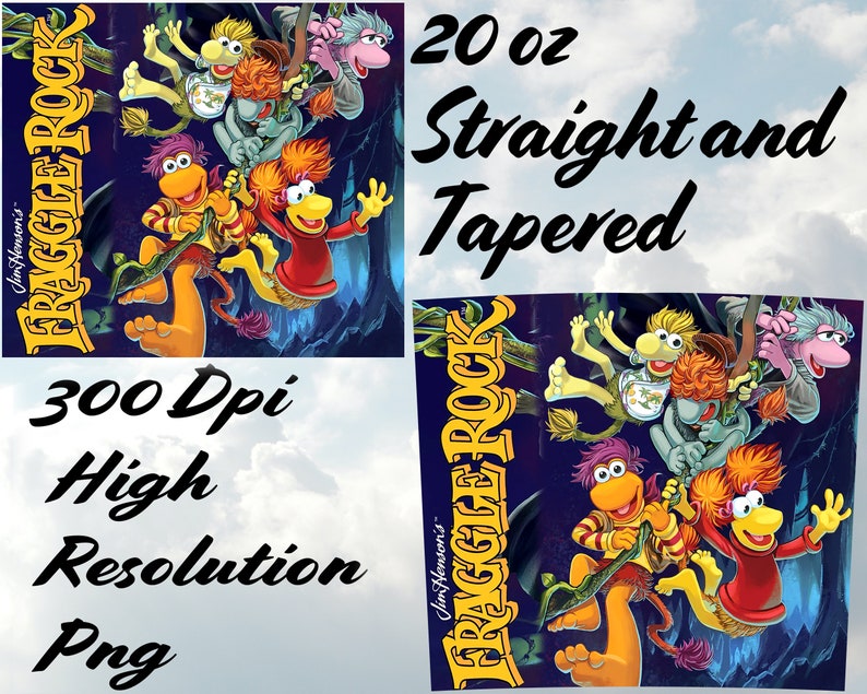 Fraggle Rock Group Hug Tumbler Design, 20 Oz Skinny Tumbler Design ...