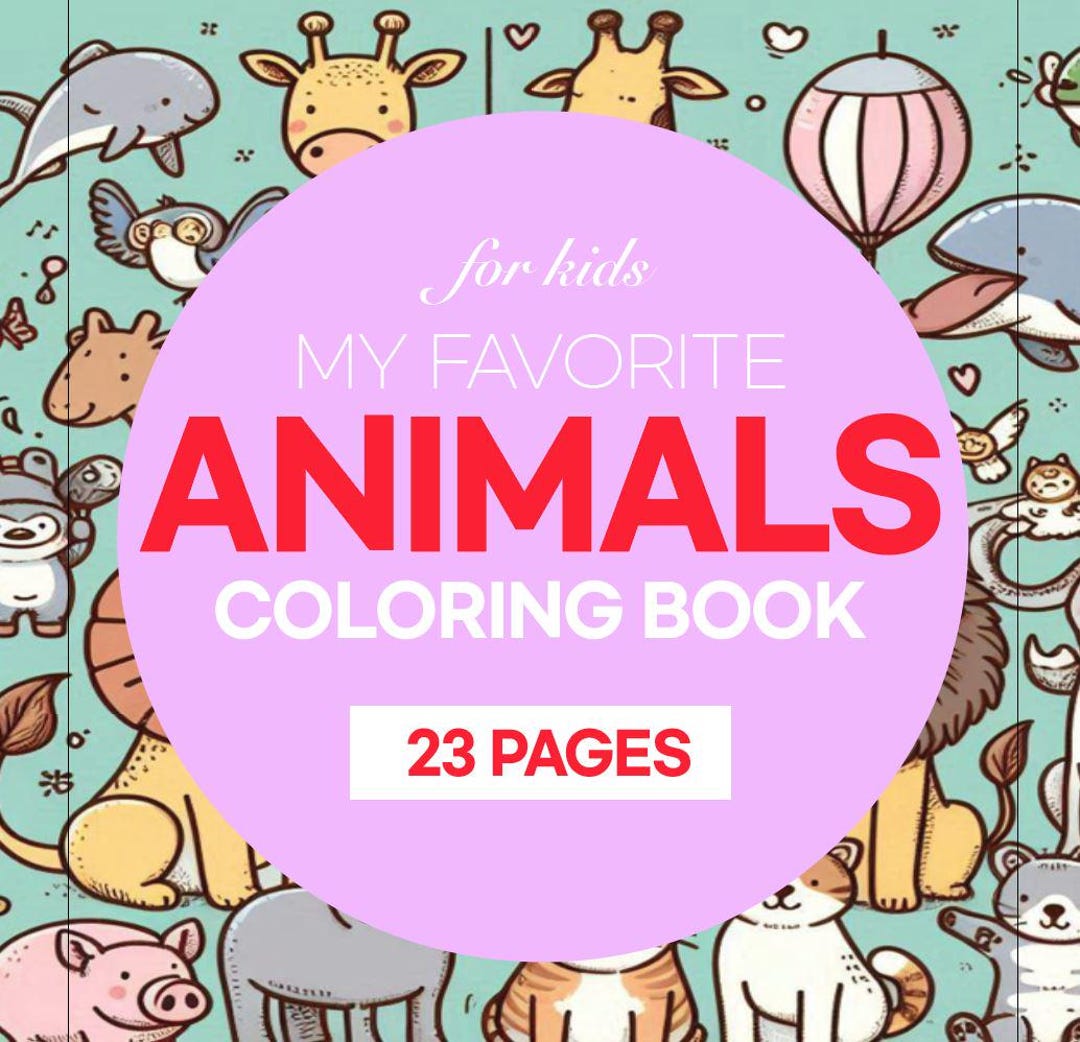 Kids' Favorite Animal Coloring Book | Popular Animal Coloring Book for ...