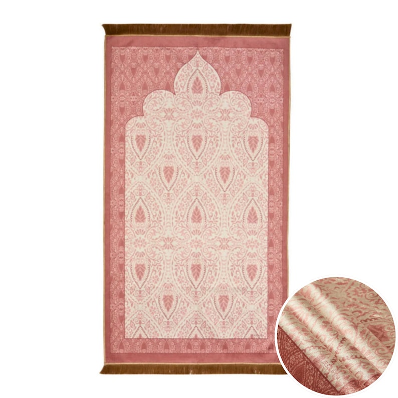 Blue Prayer Rug for Muslim, Velvet Prayer Mat, Gebetsteppich, Luxury ...