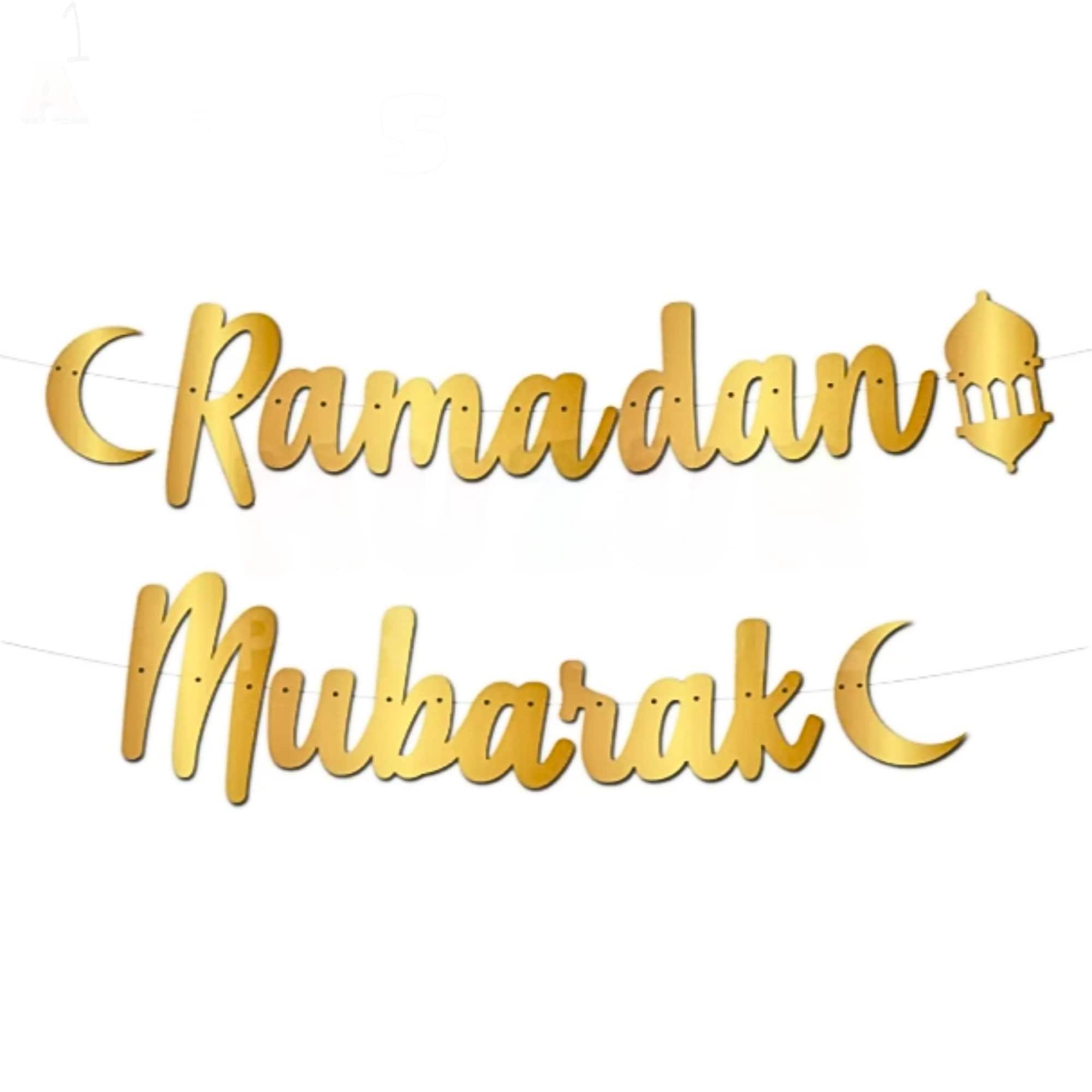 Ramadan Mubarak Letter Banner, Ramadan Decor, Ramadan Party, Mubarak ...