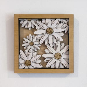 Layered Daisy Flower SVG: Laser Cut Wood Art (digital Files) - Etsy