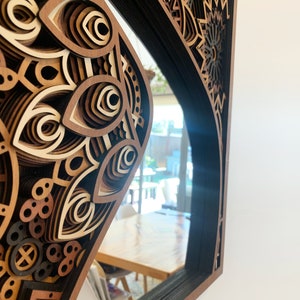 Digital Files Multilayered River Mandala Mirror, Layered Wall Art ...