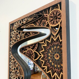 Digital Files Multilayered River Mandala Mirror, Layered Wall Art ...