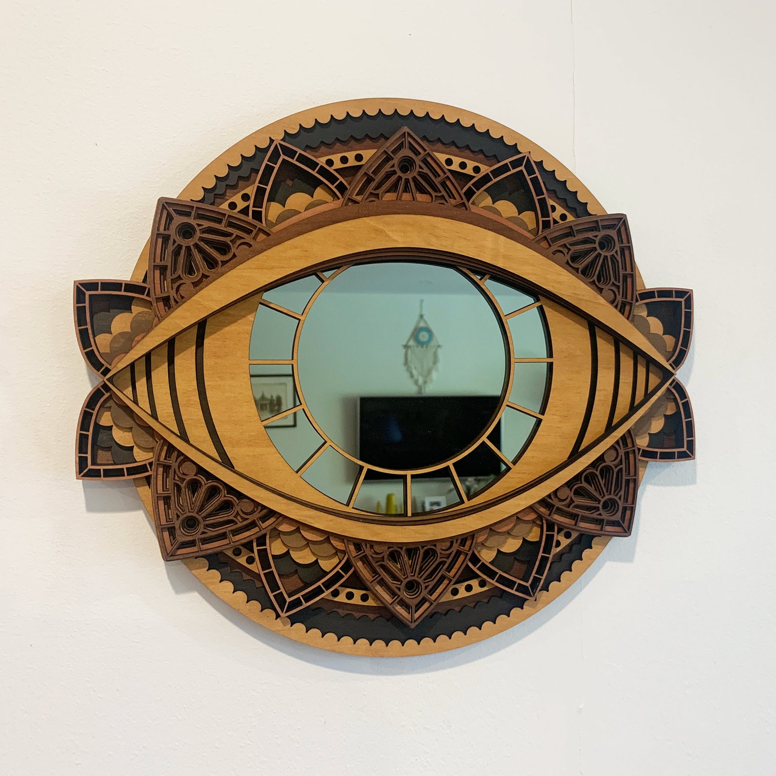 Digital Files Multilayered Eye Mirror, Layered Wall Art, Home Decor ...