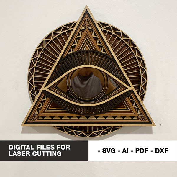 Digital Files Multilayered River Mandala Mirror, Layered Wall Art ...