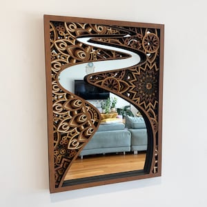 Digital Files Multilayered River Mandala Mirror, Layered Wall Art ...