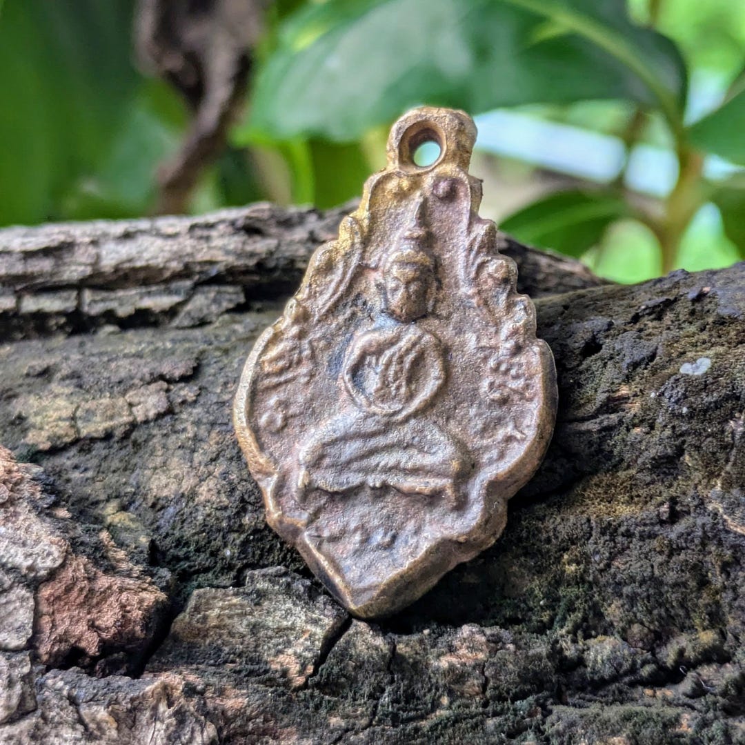 Protection & Good Luck Made in 1917 Unique Phra Khru Bai Amulet ...