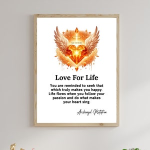 Archangel Metatron Message Poster, Angel Wall Art Print, Inspirational ...