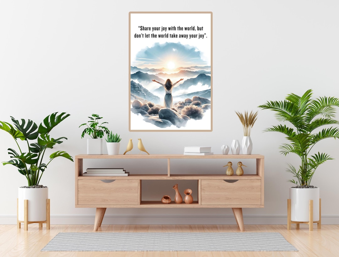 Good Morning Positive Quote Printable, Motivational Wall Art for Home ...