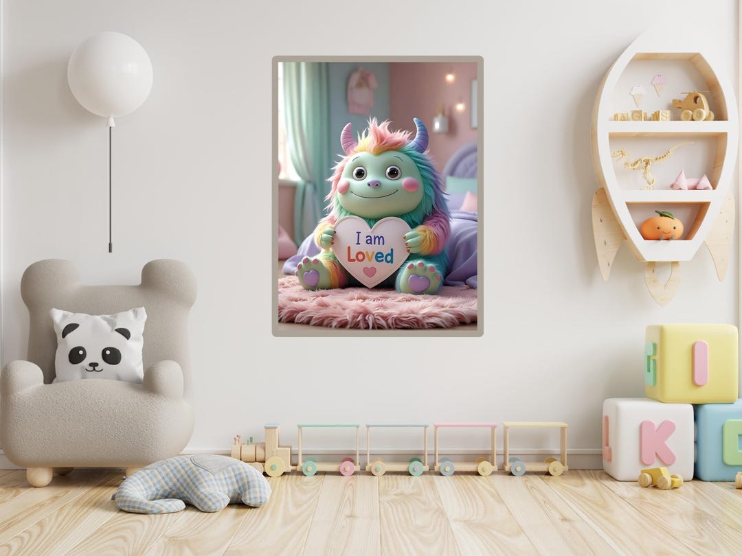Kids Healing Digital Art, Cute Creature Printable Wall Art, Nursery ...