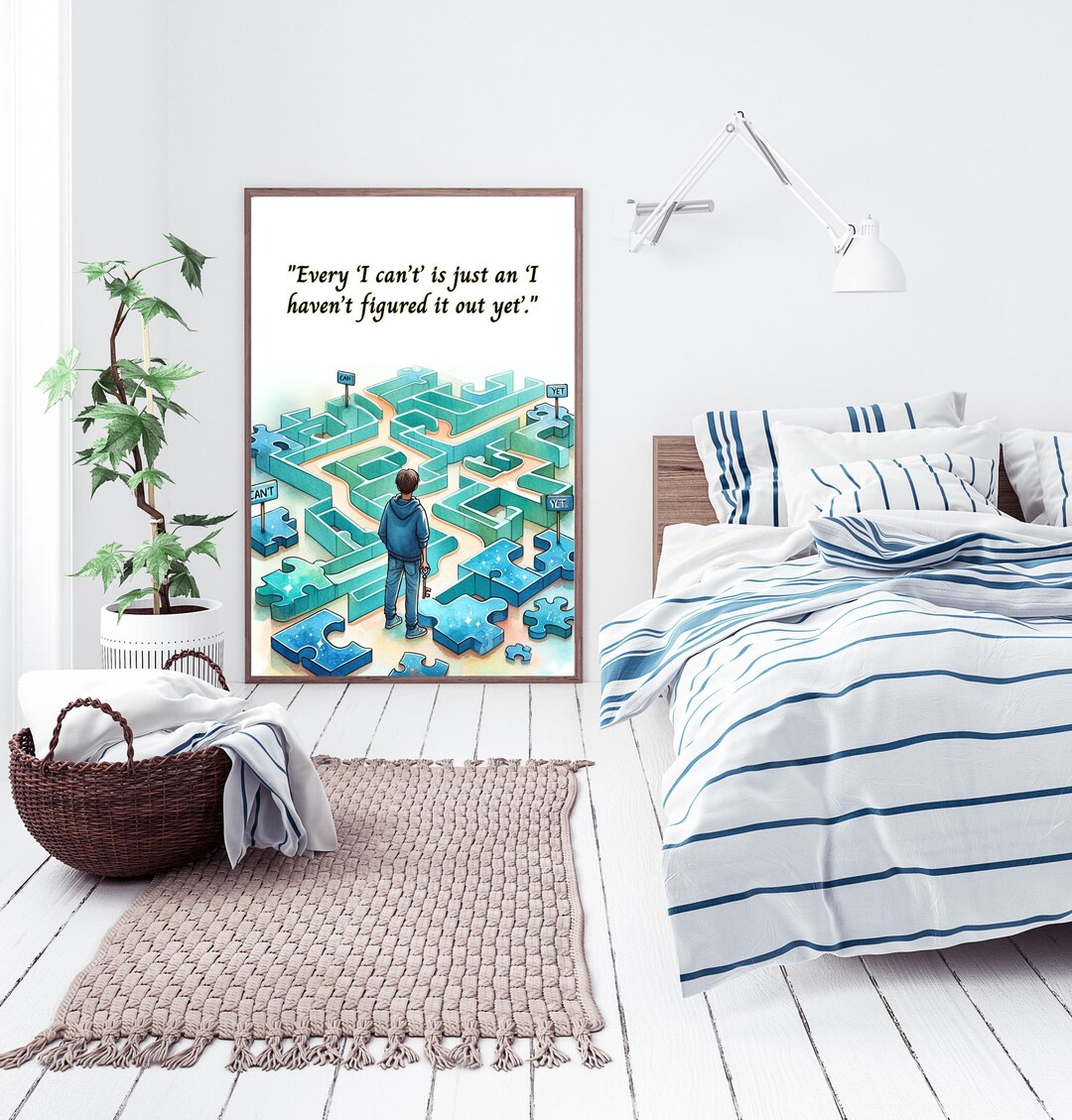 Motivating Wall Art for Kids & Teens, Growth Mindset Printable With ...