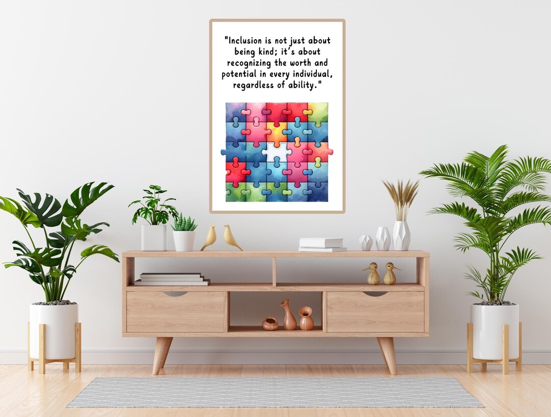 Inspirational Disability Inclusion Quote Wall Art, Empowering ...