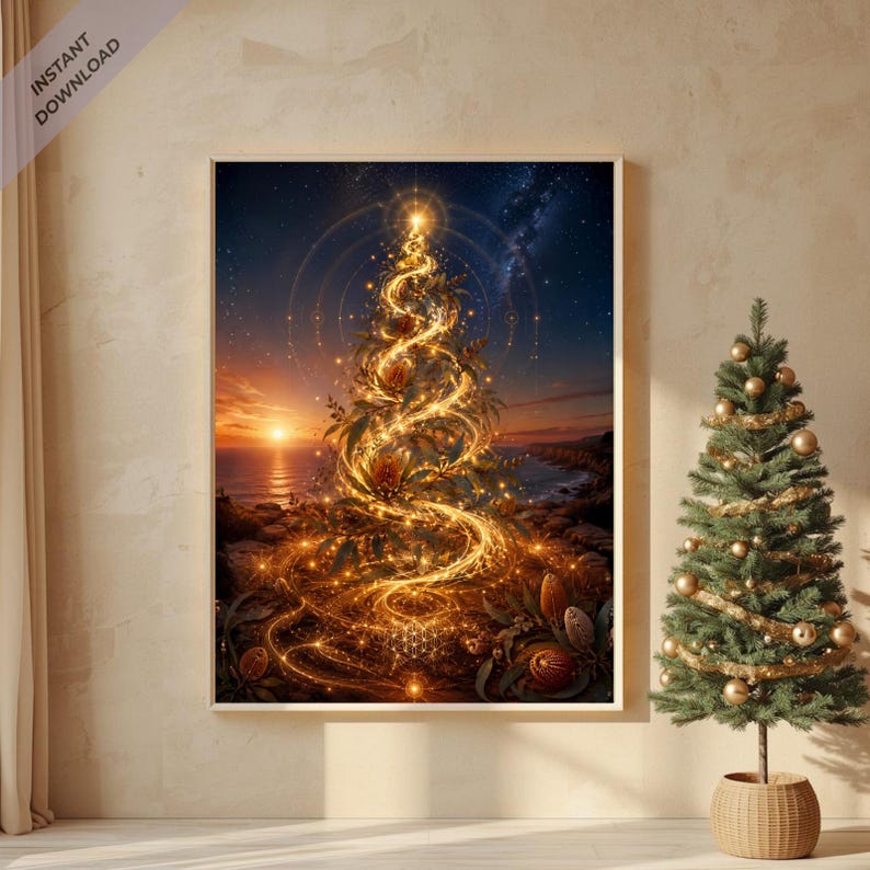 Australian Inspired Holiday Wall Art, Non Traditional Christmas Decor ...