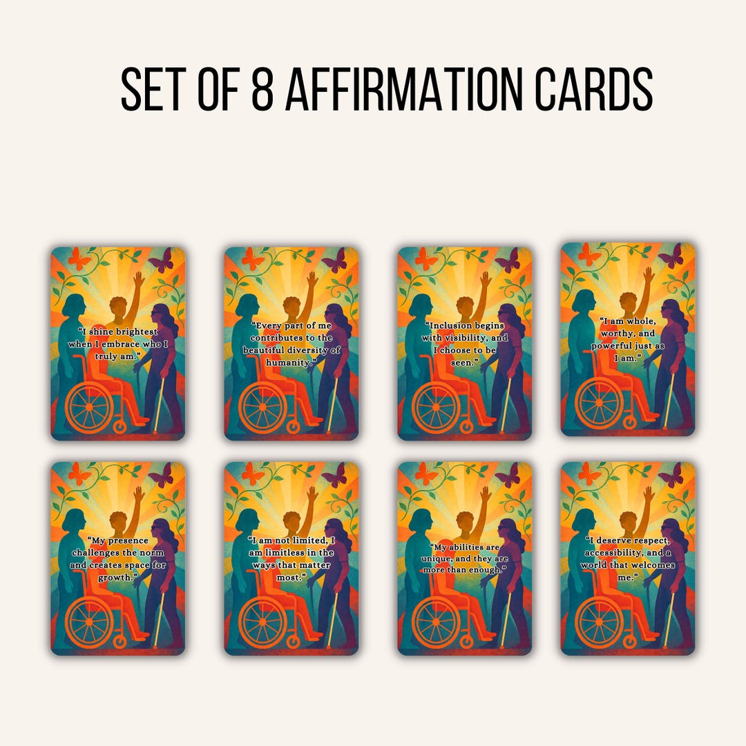 Disability Pride Inclusion Affirmation Cards: Colourful Mini Prints ...