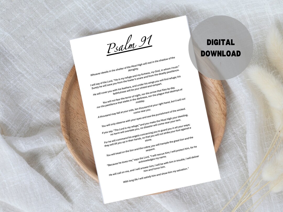 Psalm 91 - English - Etsy