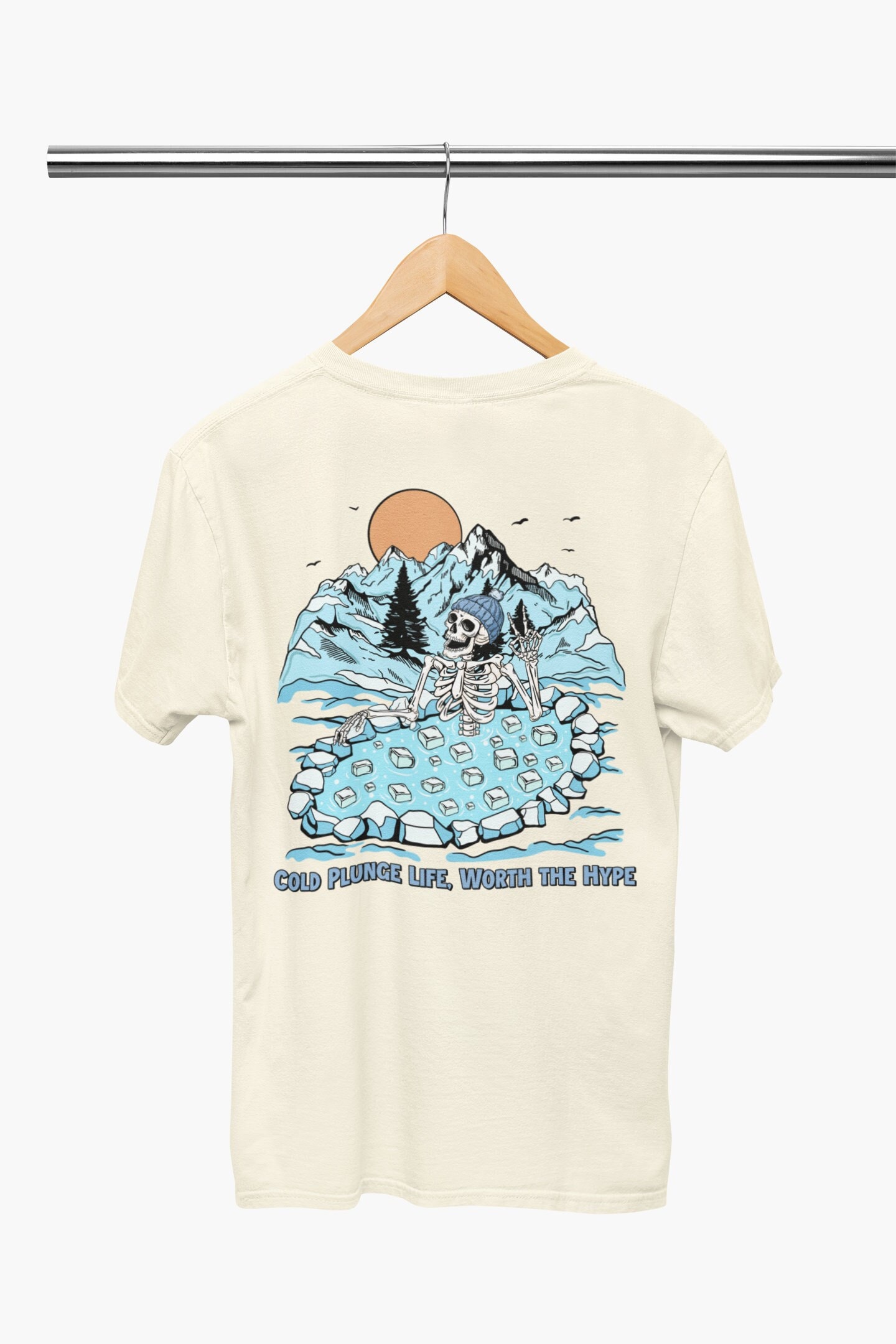 Cold Plunge Skeleton Graphic Tee - Ice Bath T-shirt - Etsy