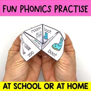 Phonics Chatterboxes | Phonics Cootie Catcher Fortune Tellers | 40 ...