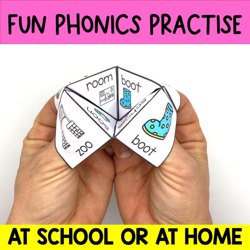 Phonics Chatterboxes | Phonics Cootie Catcher Fortune Tellers | 40 ...