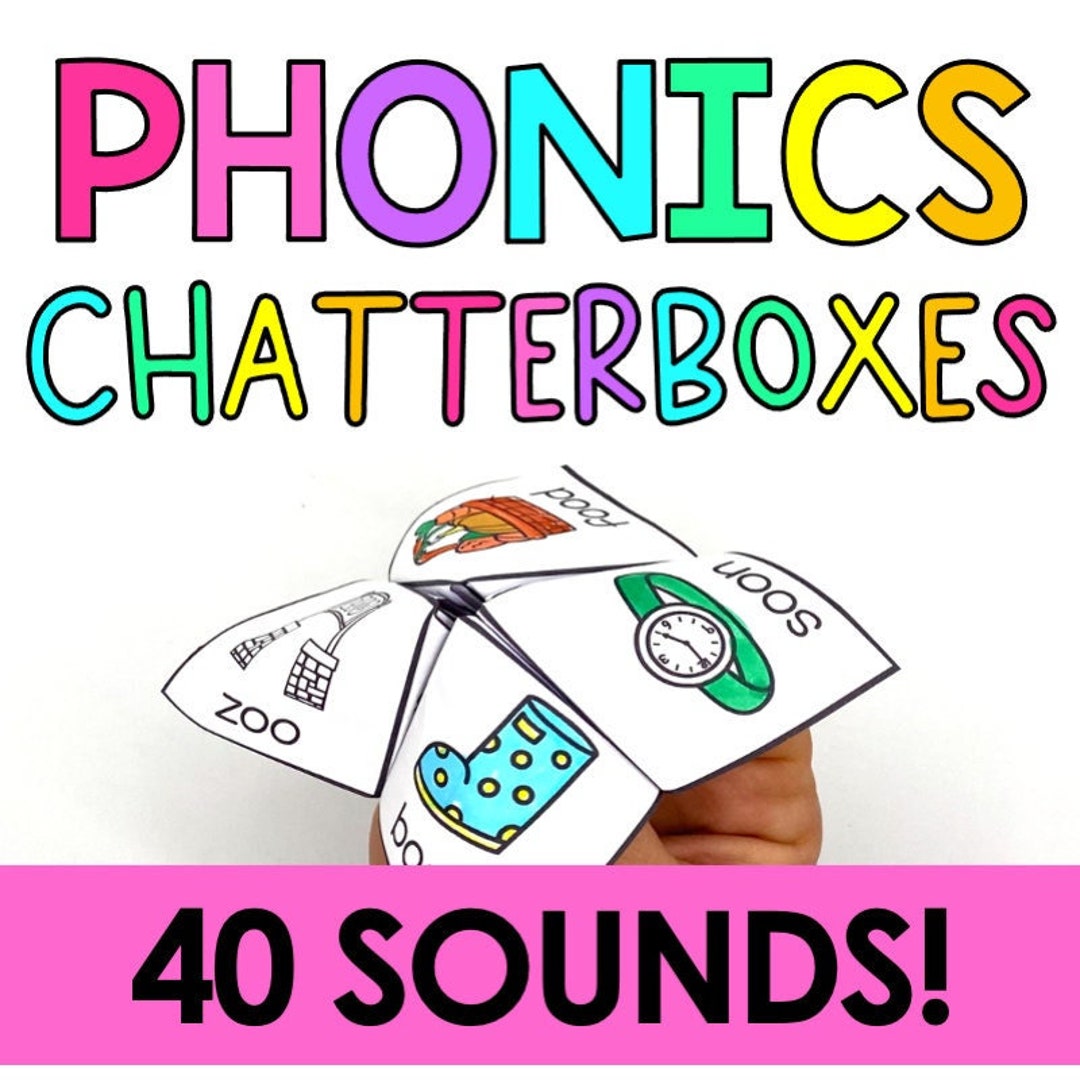 Phonics Chatterboxes | Phonics Cootie Catcher Fortune Tellers | 40 ...