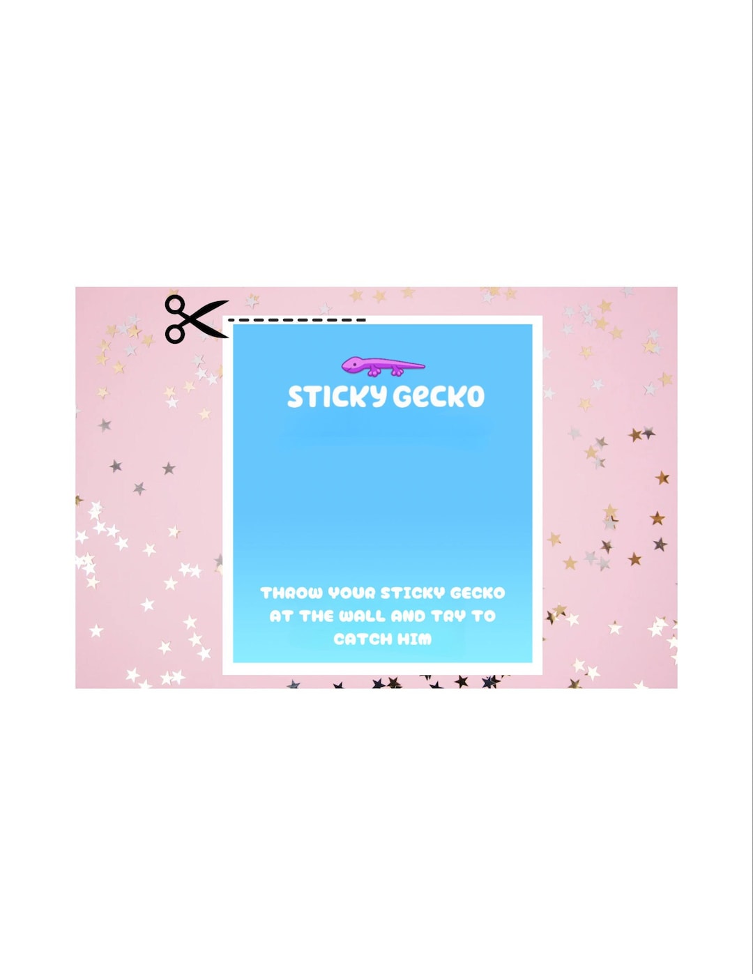 STICKY GECKO Bluey Party Favor , PDF File . Print and Cut - Etsy