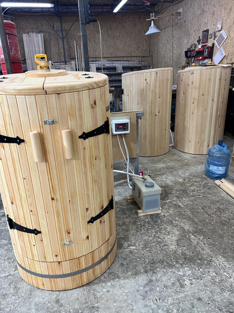 Cedar Barrel Sauna: Mini Steam Room, Garden Outdoor Sauna - Etsy