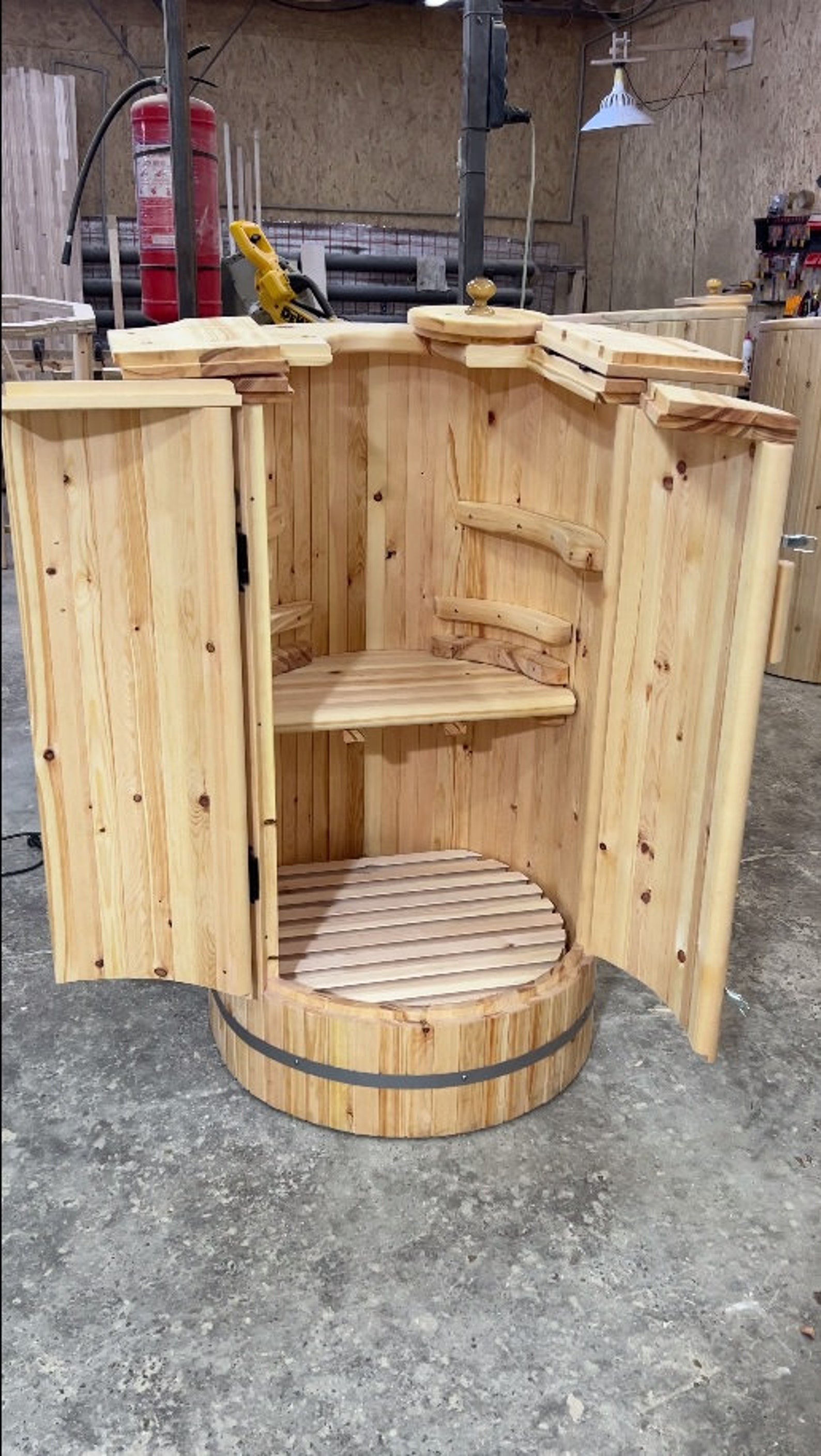 Small Indoor Sauna, Mini Steam Room, Wood Barrel Sauna, Sauna Cabins ...