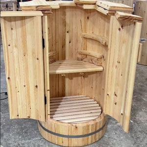 Small Indoor Sauna, Mini Steam Room, Wood Barrel Sauna, Sauna Cabins ...