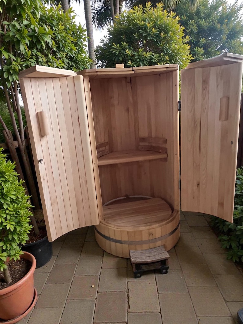 Wood Mini Sauna: Portable Indoor Steam Room Home Sauna Inside Micro ...