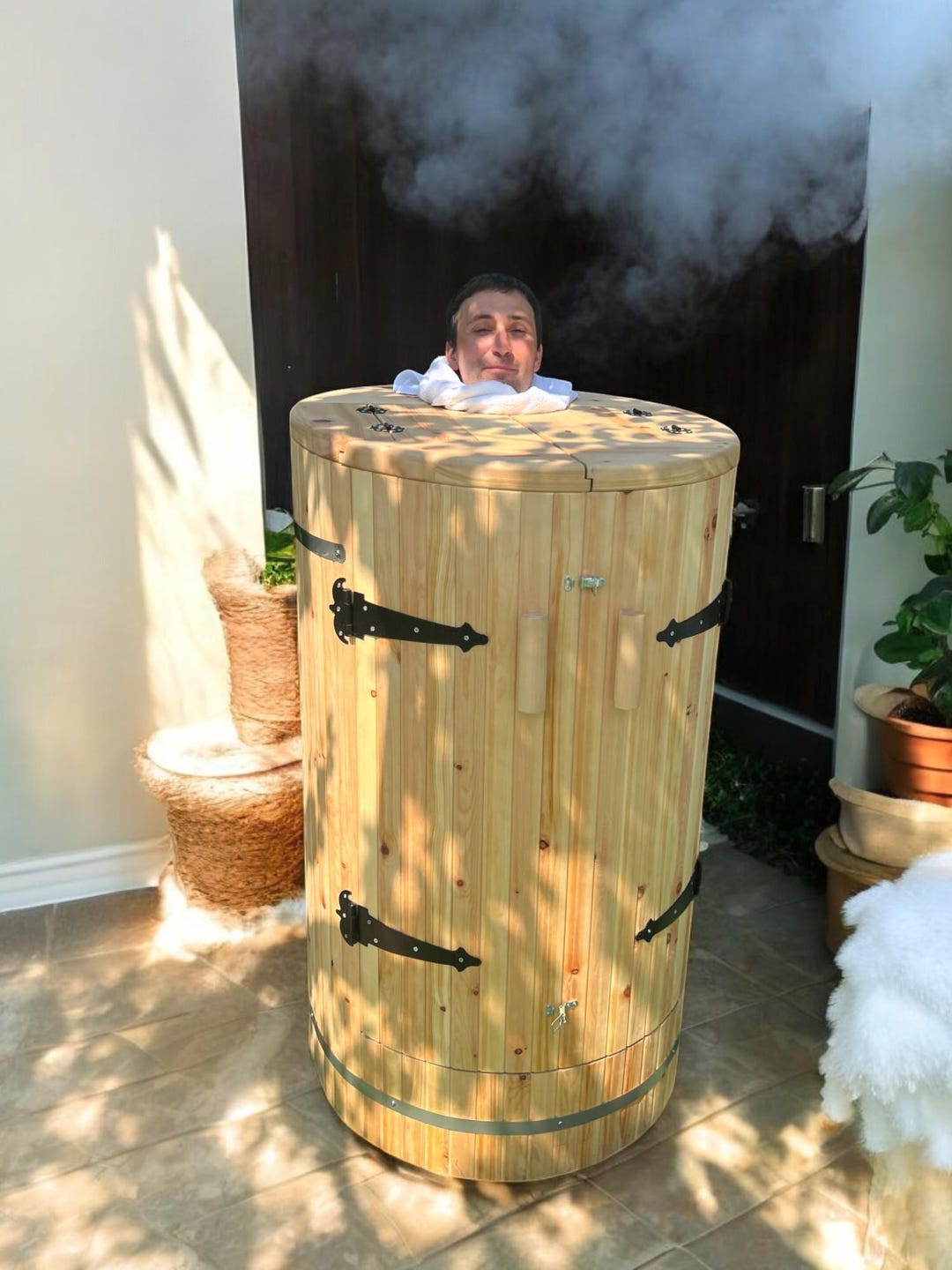 Wood Mini Sauna: Portable Indoor Steam Room Home Sauna Inside Micro ...