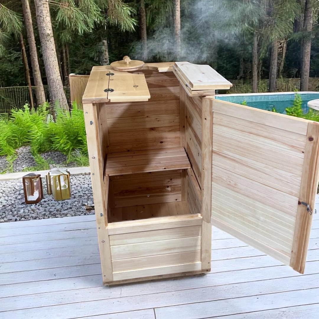 Cedar Wood Mini Sauna: 1 Person Indoor/outdoor Steam Room - Etsy