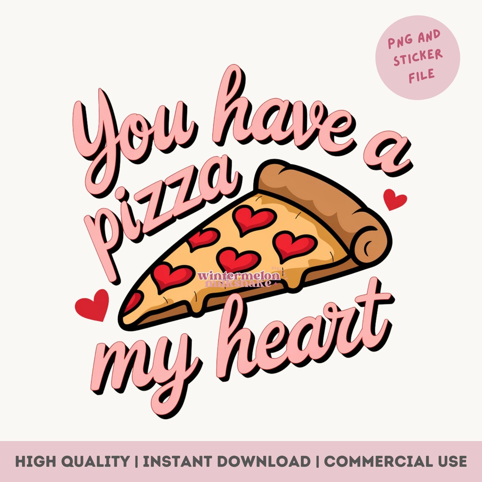 You Have a Pizza My Heart Png, Retro Valentines Png, Funny Valentines ...