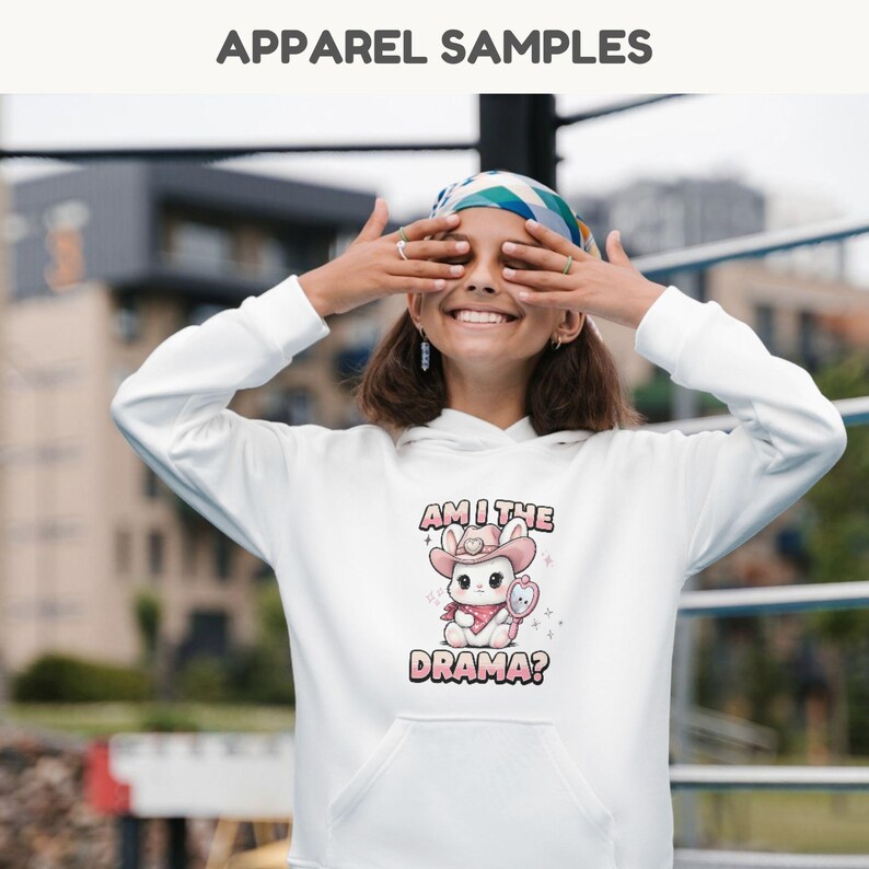 Am I the Drama Bunny PNG, Kawaii Retro Png, Sarcastic Design, Cute ...