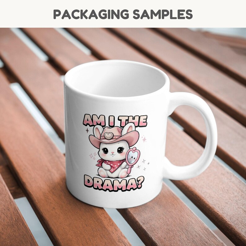 Am I the Drama Bunny PNG, Kawaii Retro Png, Sarcastic Design, Cute ...