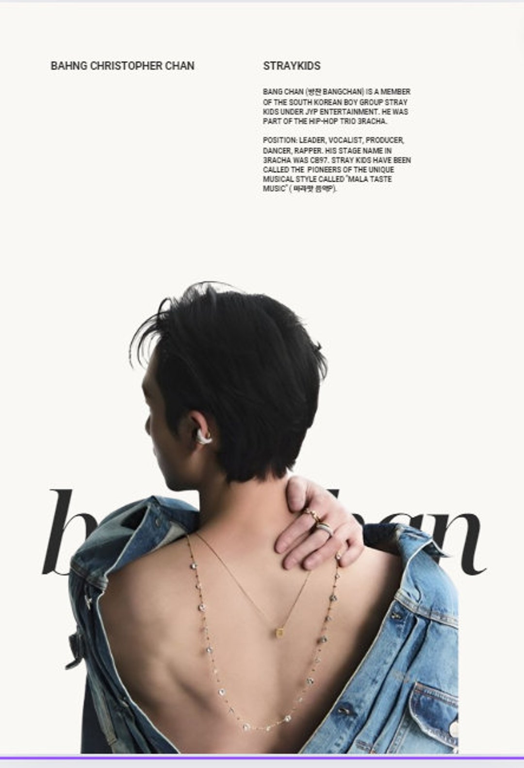 Bangchan SKZ Limited Edition Poster Digital Edition - Etsy