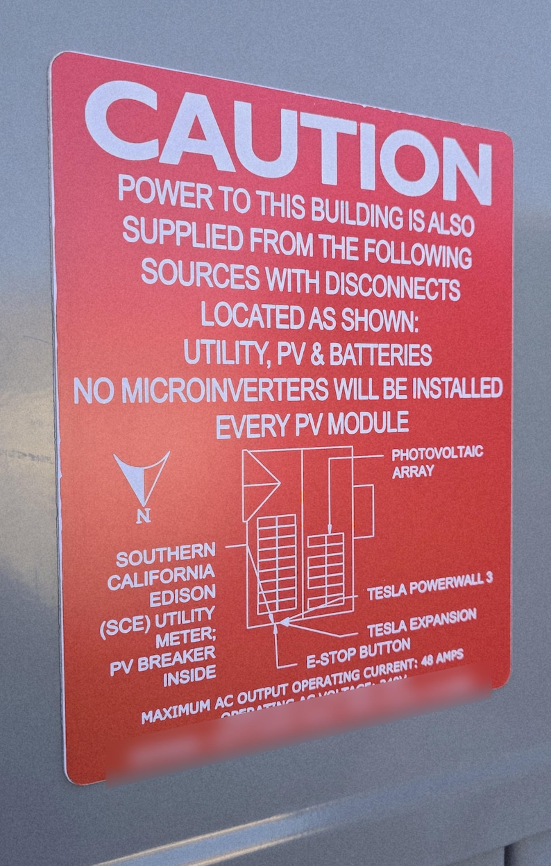 Solar Photovoltaic Site Map Custom Engraved PV Placard - Etsy