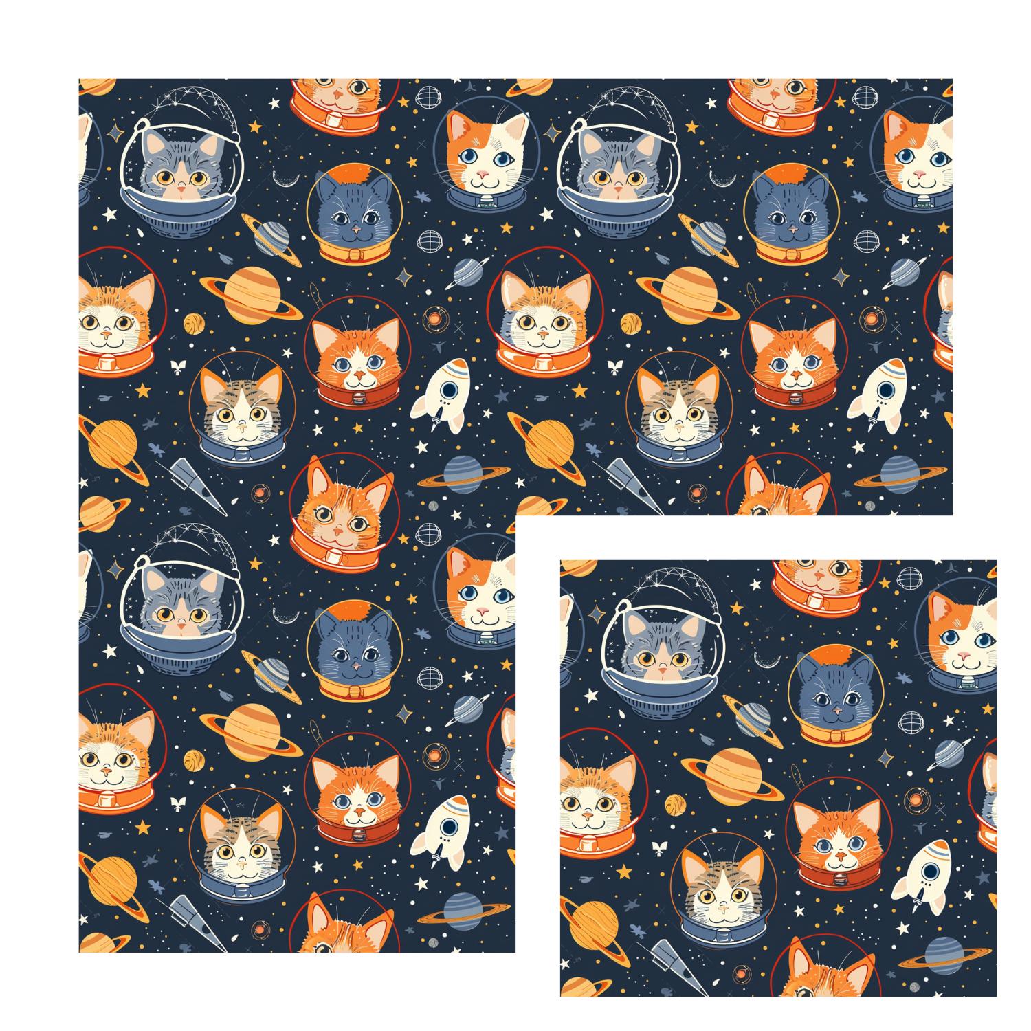 30 Seamless Digital Patterns of Cats Pictures of Cats in Various ...