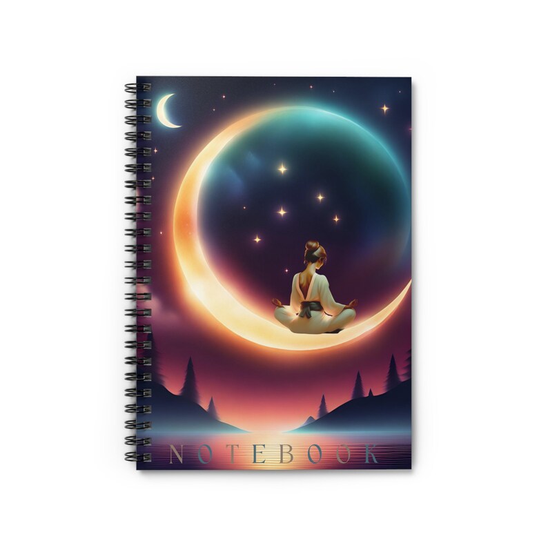 Ruled Line Spiral Notebook Png Yoga Spiral Notebook Spiritual Notebook ...
