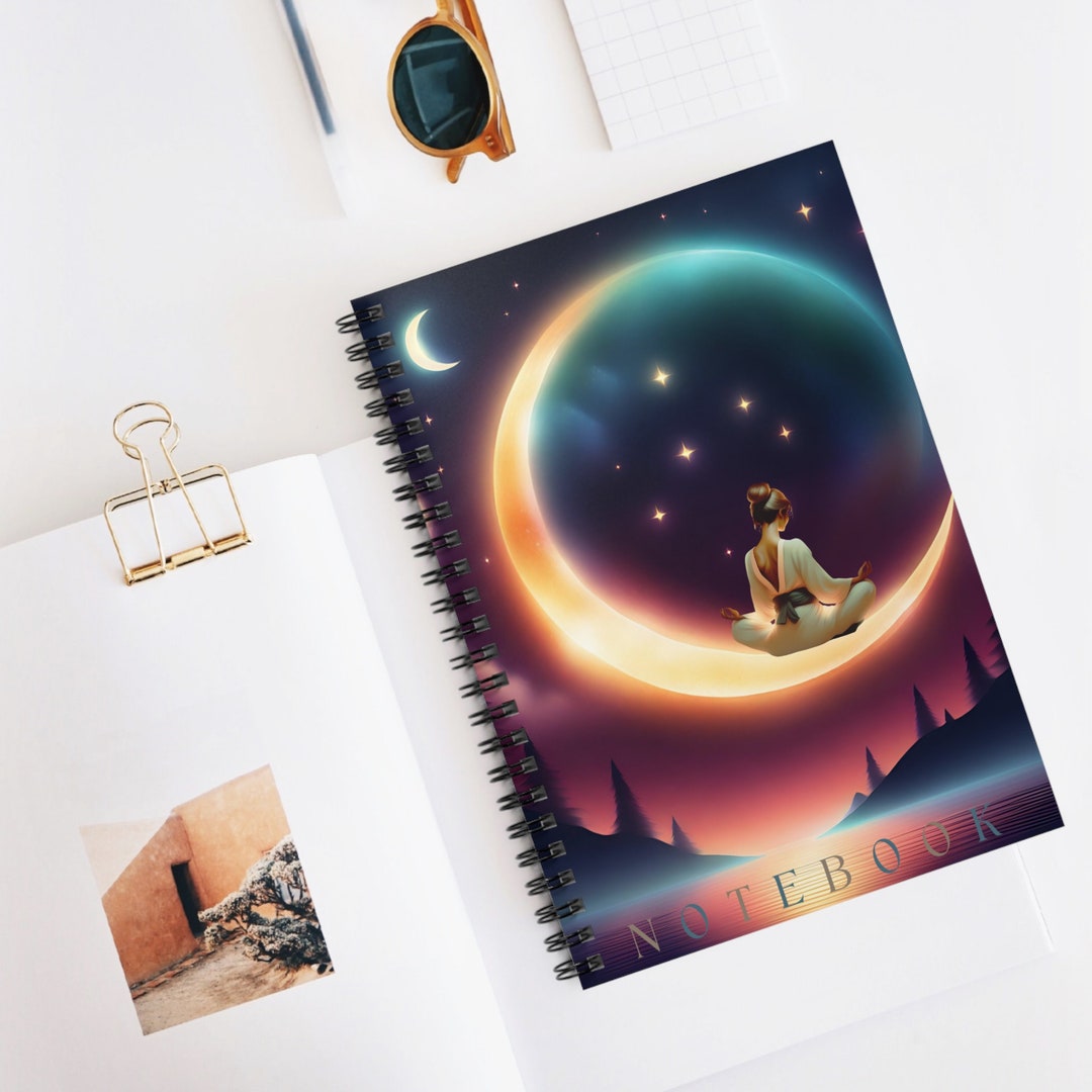 Ruled Line Spiral Notebook Png Yoga Spiral Notebook Spiritual Notebook ...