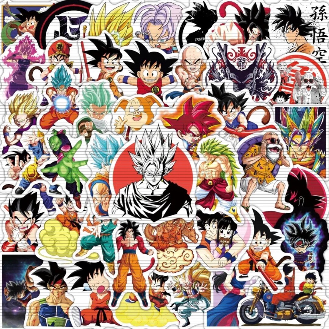Pack of 10 Anime Stickers, Cartoon Stickers, Scrapbook Stickers ...