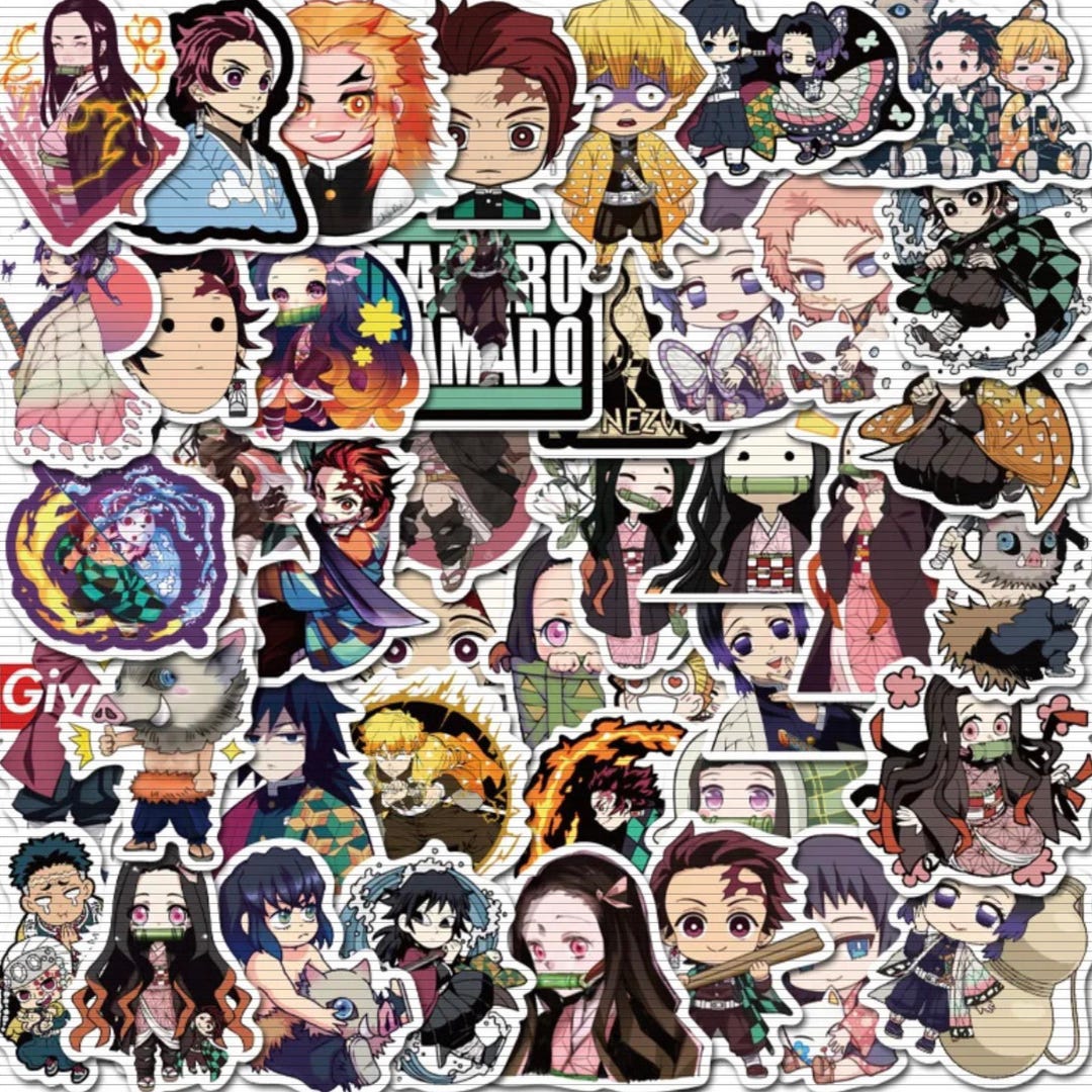 Pack of 10 Anime Stickers, Cartoon Stickers, Scrapbook Stickers ...