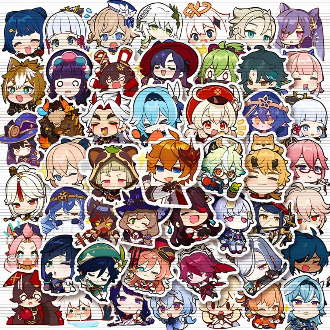 Pack of 10 Anime Stickers, Cartoon Stickers, Scrapbook Stickers ...
