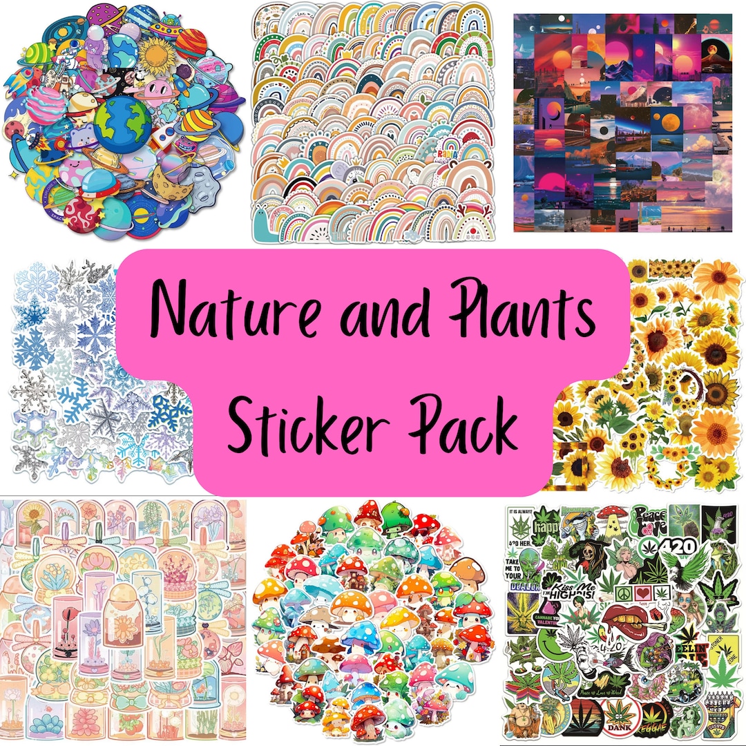 Sticker Pack of 10 Nature Sticker Grab Bag Cute Stickers Bullet Journal ...