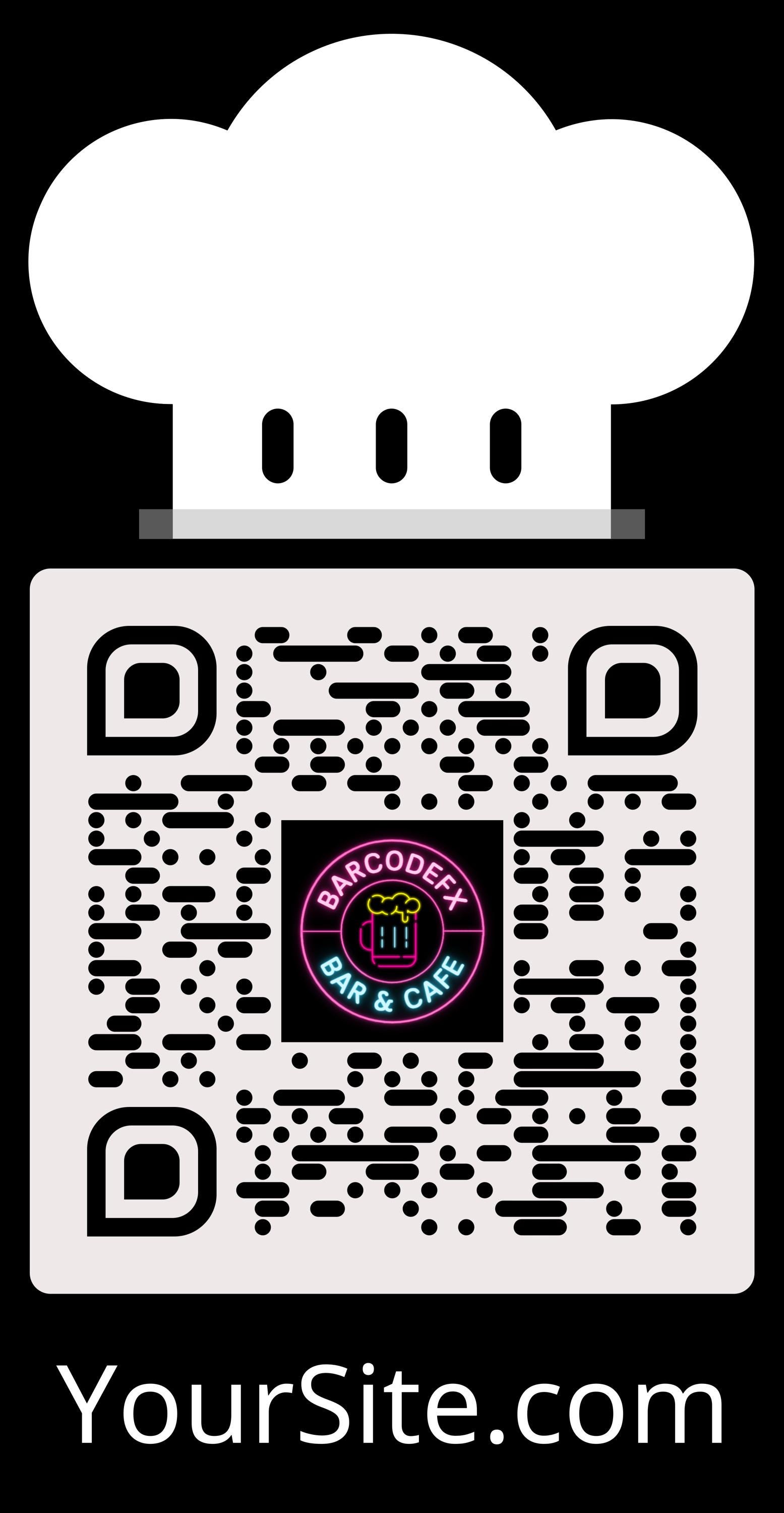 Chef Hat QR Code With Logo in Center - Etsy