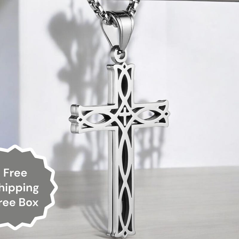 Infinity Cross Necklace - Etsy